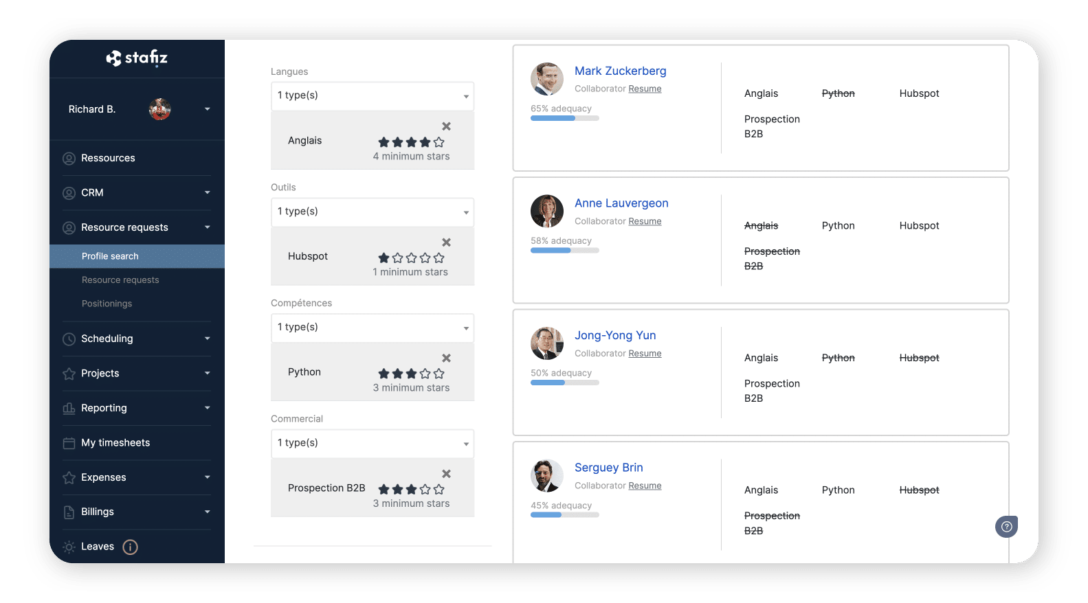 Product Staffing – 1 ‣ Stafiz | Staffing & pilotage de projets