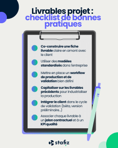 Entregables del proyecto: ¿cómo entenderlos? ‣ Stafiz